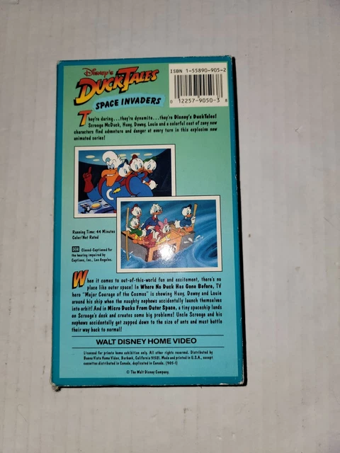 DISNEYS DUCKTALES - Space Invaders (VHS 1990) Walt Disney, Outer Space ...
