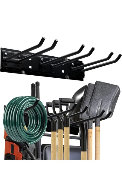 GARAGE STORAGE TOOL Rack, Heavy Duty Garden Tool Organizer Wall Mount ...