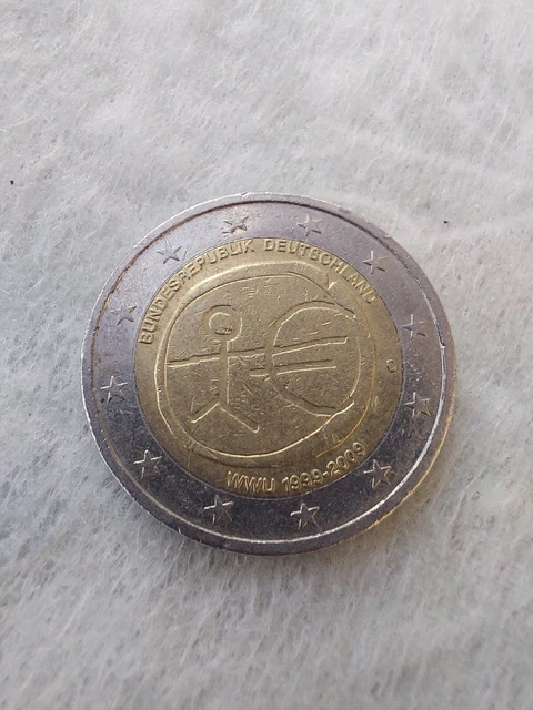 SELTENE 2 EURO Münze Strichmännchen WWU 1999-2009 F Bundesrepublik Deutschland EUR 10,50 ...