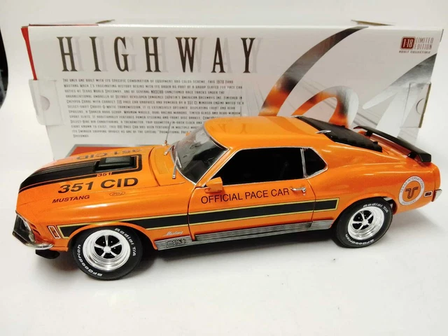 GREENLIGHT HIGHWAY 61 Ford Mustang MACH 351 CID 1 PACE CAR 1970 1/18 ...