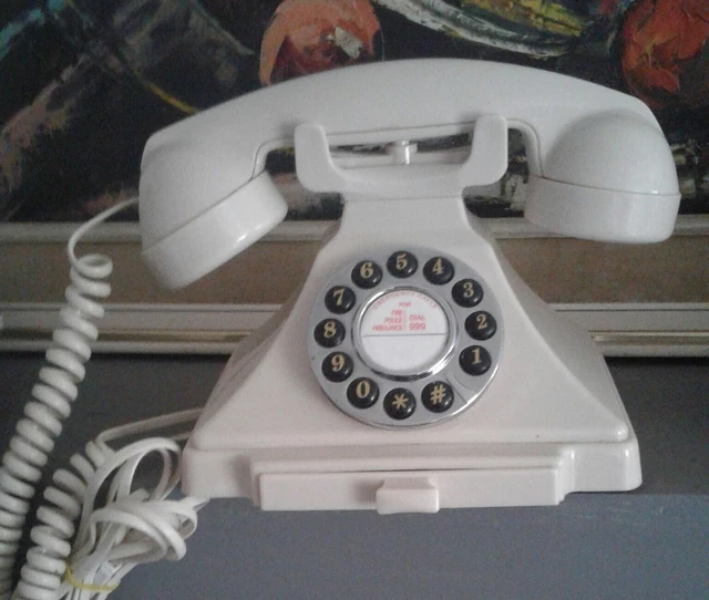 VINTAGE IVORY DIAL Telephone with drawer GPO Carrington £145.00 ...