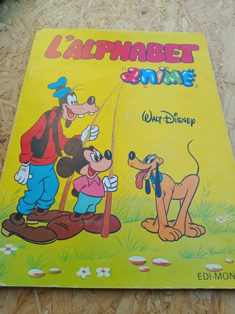 L'ALPHABET DE MICKEY animé Walt Disney Edi-Monde 1983 , état correct ...