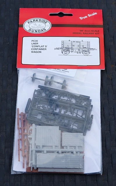 PARKSIDE PC35 LNER Conflat S Container Wagon Kit - OO Gauge £11.99 ...