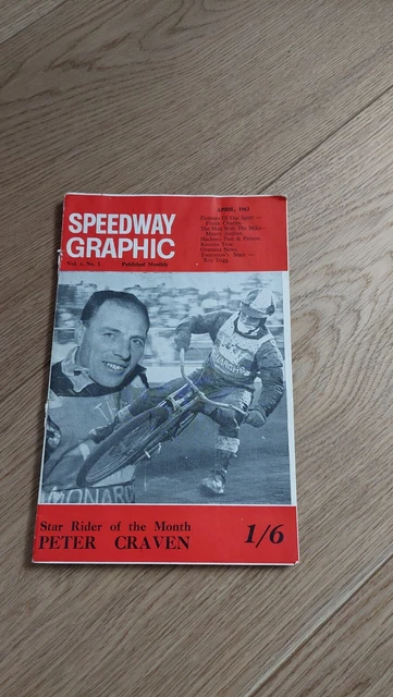 SPEEDWAY GRAPHIC MAGAZINE april 1963 vol 1 no 1 £1.76 - PicClick UK