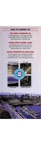 BLACK BALL FERRY MV Coho Schedule Fares Brochure WA & BC 2000 Port ...
