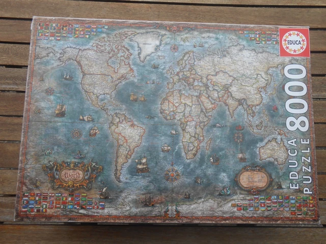 PUZZLE EDUCA 8000 Pieces Jigsaw Carte Historique Du Monde EUR 89,00 ...