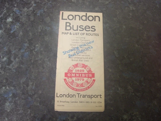 LONDON BUSES-MAP AND LIST OF ROUTES-No2 1979-USED CON £0.99 - PicClick UK