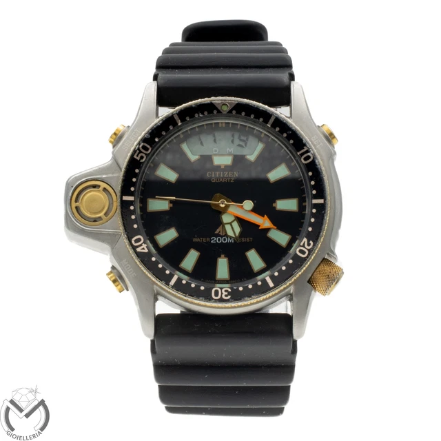 OROLOGIO CITIZEN AQUALAND C022 200M acciaio silicone uomo Quarzo ...