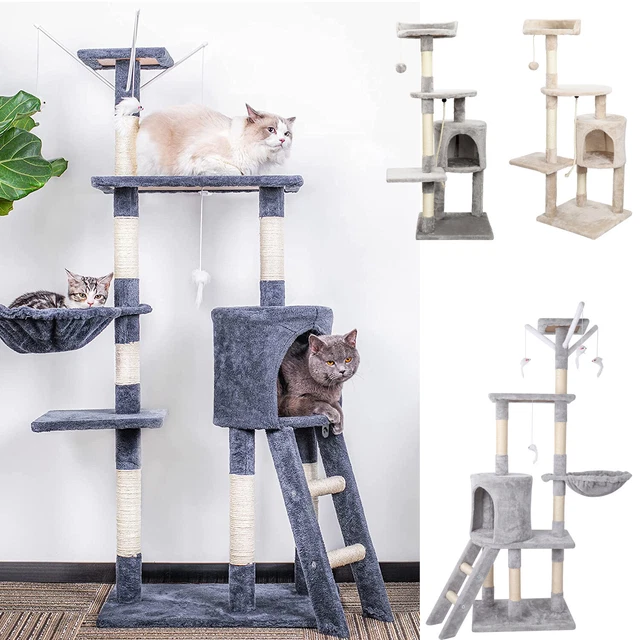 GROSSE KRATZBAUM KATZENKRATZBAUM XXL Kletterbaum Katzenbaum Katzen Korb ...