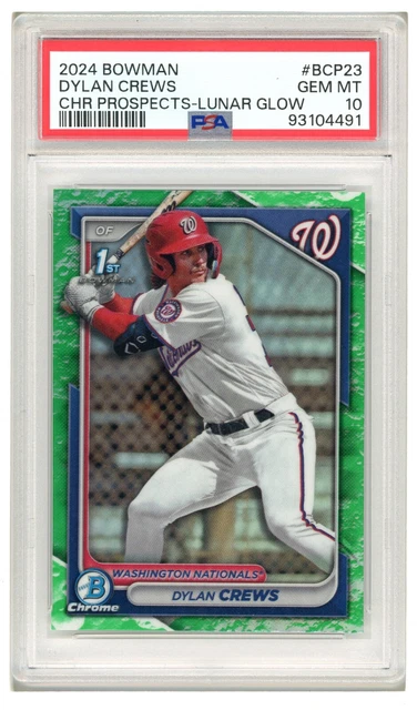 DYLAN CREWS 2024 Bowman Cromato 1° Rifrattore Glosso Lunare Rookie Card ...