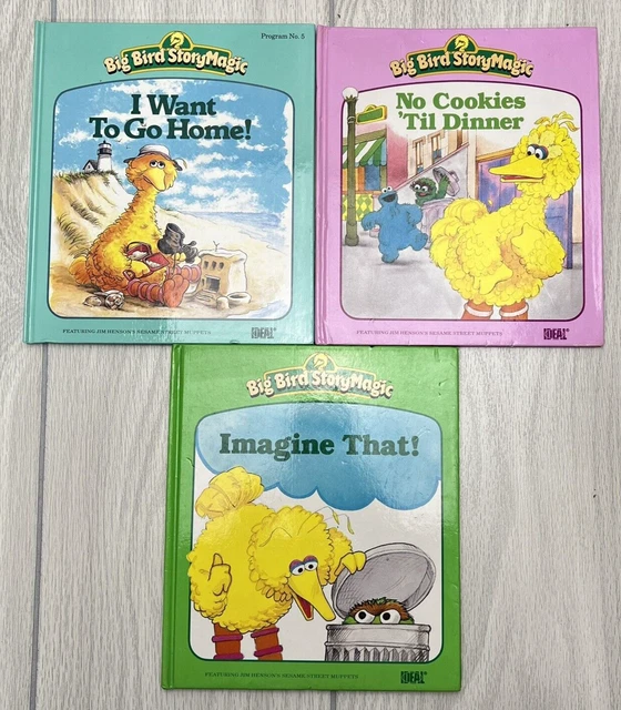 VINTAGE BIG BIRD Story Magic Book Lot - Cookies Imagine Go Home - READ ...