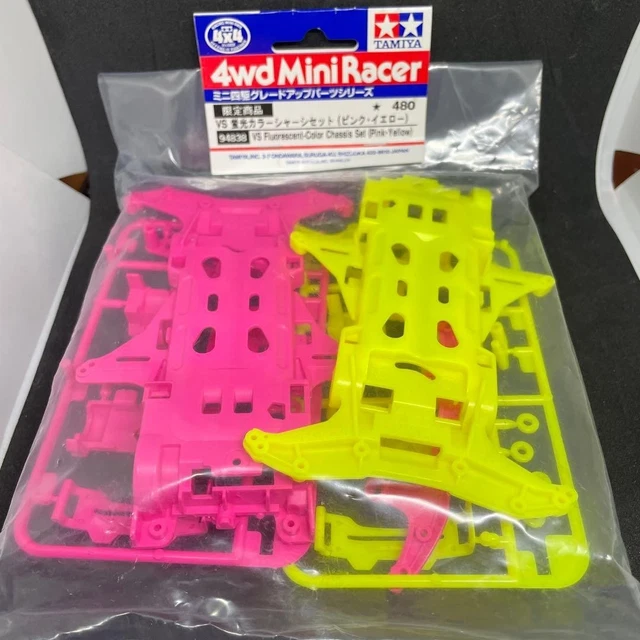 TAMIYA MINI 4WD Limited Fluorescent Color Chassis Set Pink Yellow New £66.01 - PicClick UK