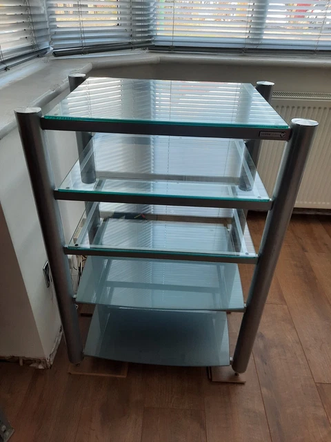 SOUNDSTYLE HIFI RACK with 5 Glass Shelves (Grey) £78.72 - PicClick UK
