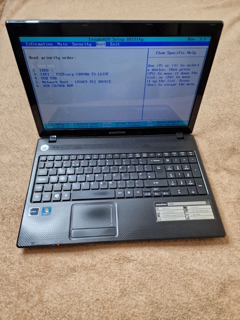 EMACHINE E442 LAPTOP AMD V160 Untested For Parts Read Description £19. ...