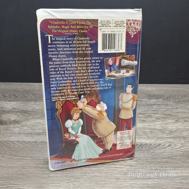 DISNEY'S CINDERELLA 2 - Dreams Come True (VHS, 2002) - Clamshell £11.49 ...