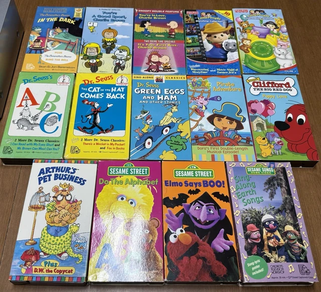 X14 VINTAGE CHILDREN’S VHS Lot PBS Arthur Sesame Street Dora Nick Jr ...