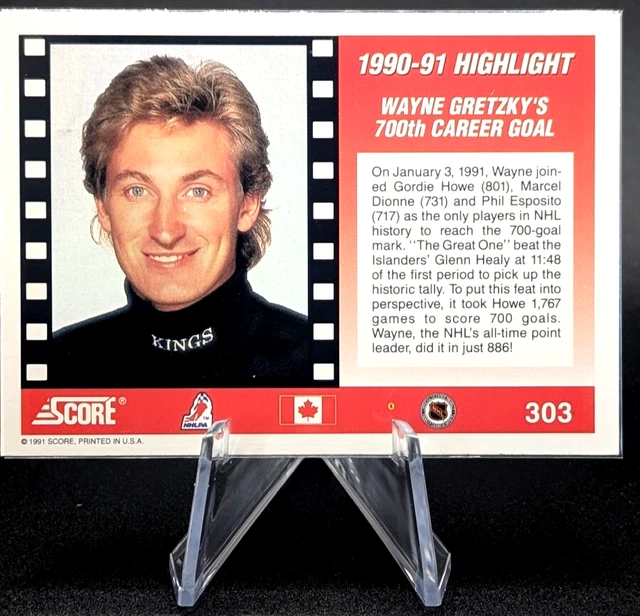 1991-92 SCORE CANADIAN #303 Wayne Gretzky 700Th Goal $3.99 - PicClick CA