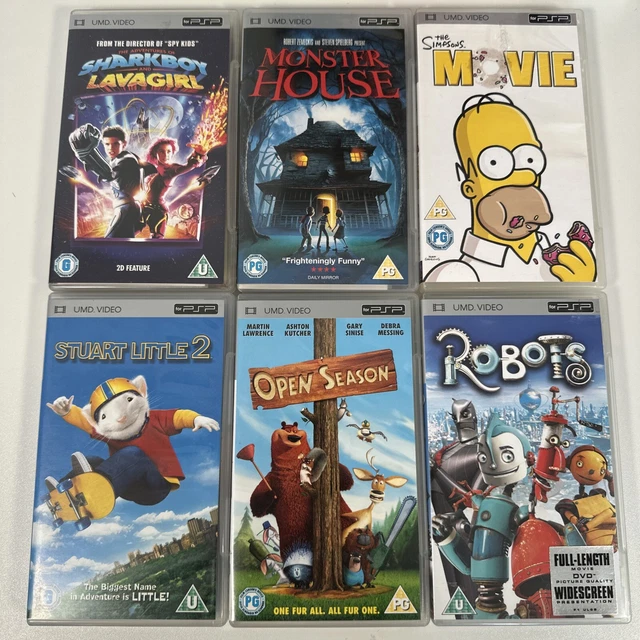 SONY PSP UMD Bundle Kids Movies Monster House Robots Open Season Stuart ...