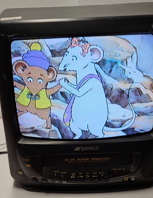 SANSUI 13& TV VCR Combo COM311ADB VHS Rétro Gaming Portable CRT Testé ...