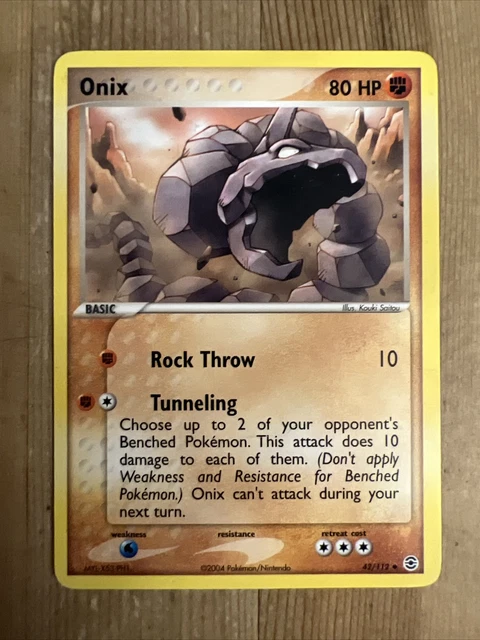 POKÉMON TCG ONIX EX FireRed & LeafGreen 42/112 Regular Uncommon LP $5. ...