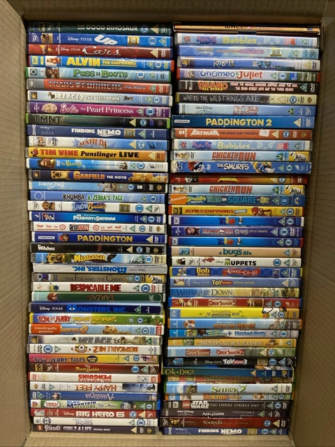APPROX 80X RAW KIDS DVD BUNDLE Rio Shrek Happy Feet Tarzan Trolls ...