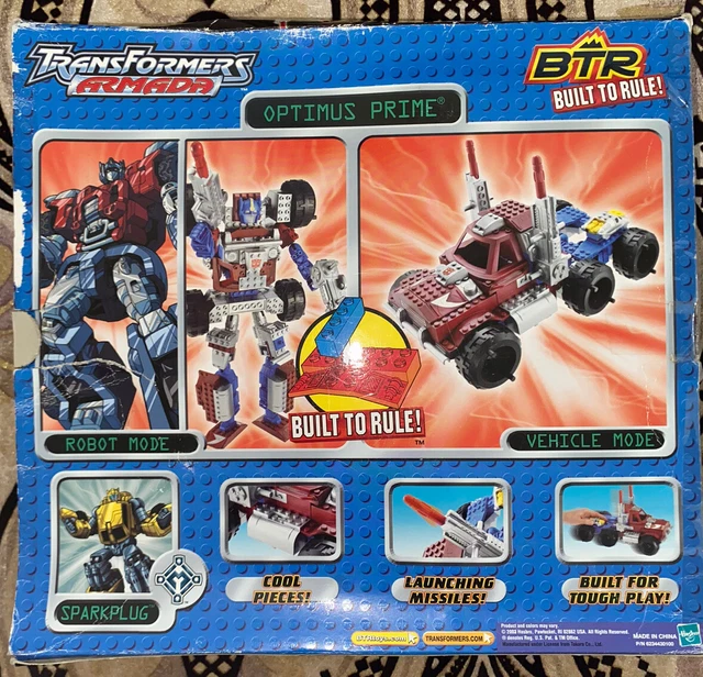 TRANSFORMERS ARMADA BTR Built to Rule Optimus Prime With Sparkplug Mini ...