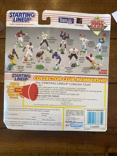 1995 KENNER STARTING Lineup Deion Sanders/San Francisco 49ers w/ Card ...