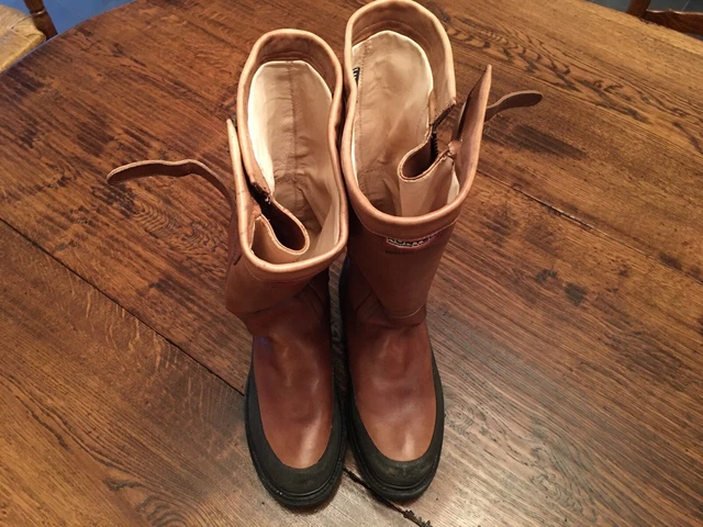 HUNTER CROWN LEATHER Wellington Boots UK 11 EURO 46 £40.00 - PicClick UK