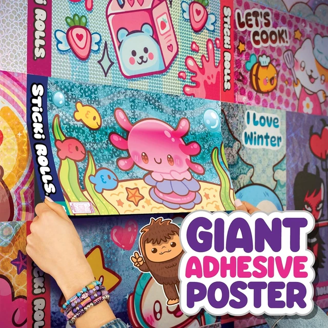 STICKI ROLLS JUMBO Stickies, Giant Re-Stickable Foil Stickers, Unique ...