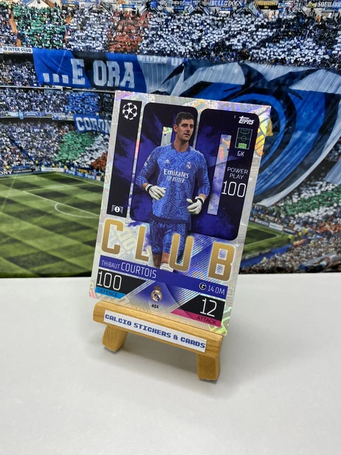TOPPS MATCH ATTAX 2022/23 Thibaut Courtois 100 Club Real Madrid Foil ...