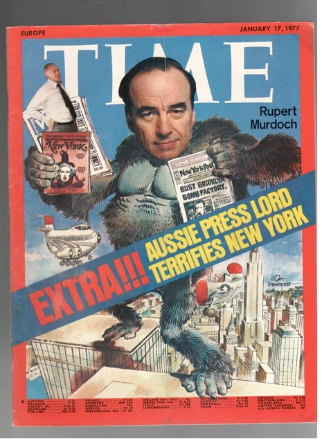 RUPERT MURDOCH AUSSIE Press Lord Terrifies Nouveau York Time Magazin ...