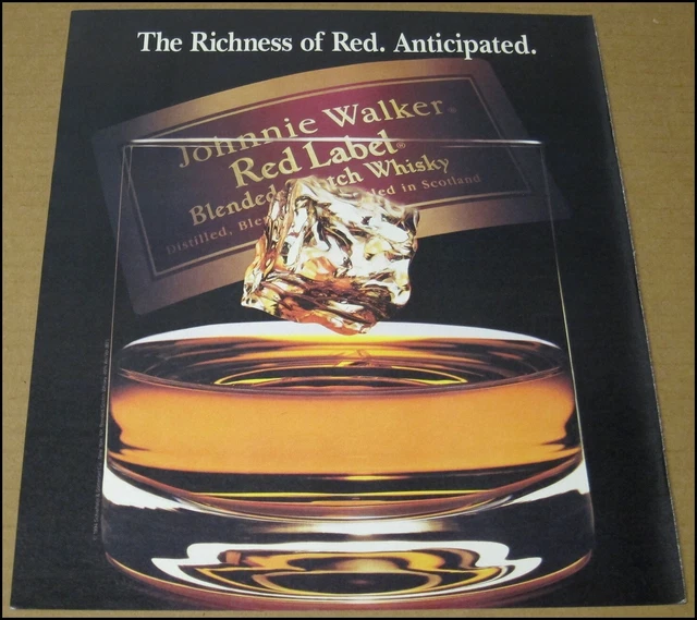 1994 JOHNNIE WALKER Red Label Whisky Print Ad 10" x 12" Advertisement ...