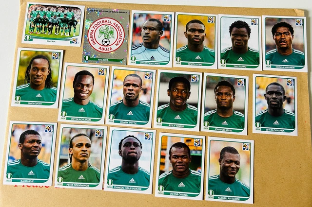 SOUTH AFRICA 2010 Fifa World Cup Panini NIGERIA sticker bundle 17 ...