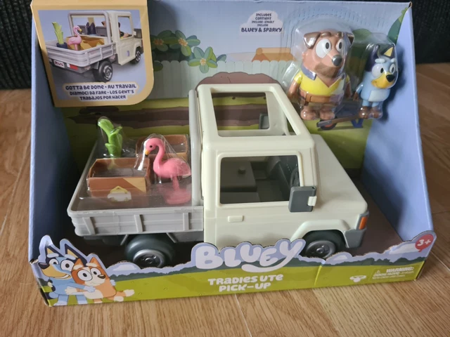 BLUEY TRADIES UTE Childrens Playset With Bluey And Sparky, Truck And ...