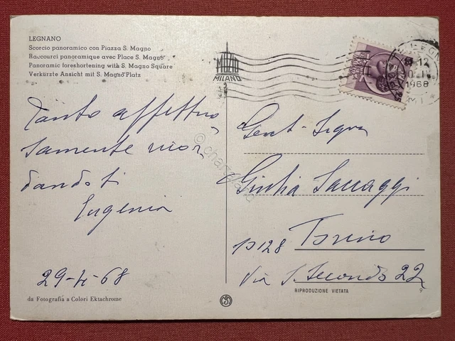 CARTOLINA - LEGNANO - Scorcio Panoramico con Piazza S. Magno - 1968 EUR ...