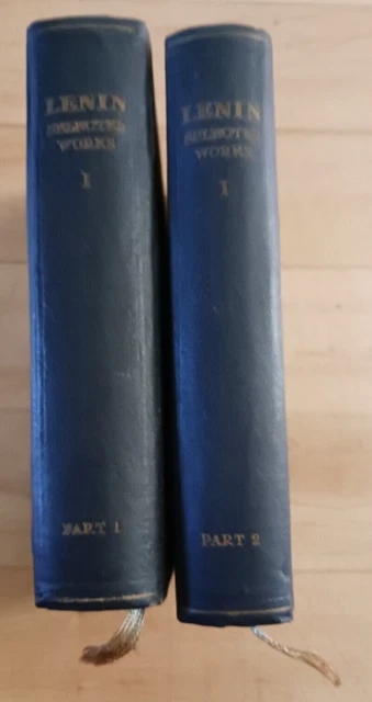 1950 VINTAGE POLITICAL Works Lenin - Selected Works 2 Volumes Moscow ...