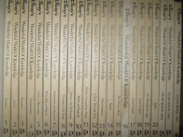 DISNEY'S WONDERFUL WORLD of Knowledge 1-20 + Year Books 1979, 1980 ...