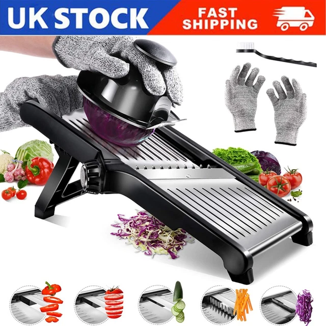 5 IN 1 Mandoline Slicer Vegetable Cutter Fruit Food Chopper Peeler ...