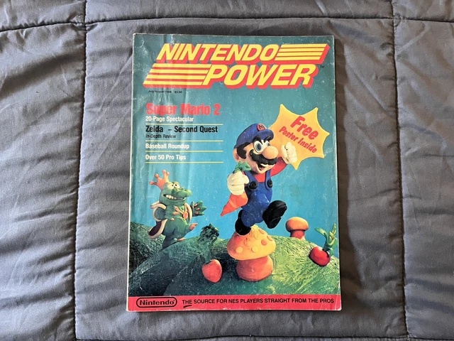 NINTENDO POWER MAGAZINE Premiere Issue 1988 W/ Poster VINTAGE 1st Issue ...