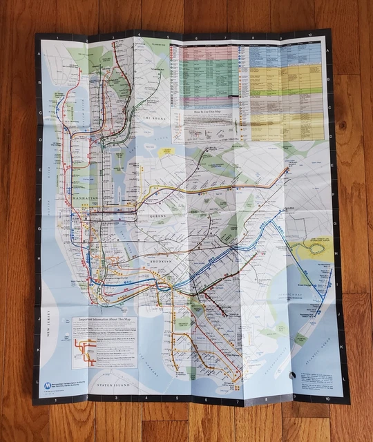 VINTAGE MAY 1987 Nycta Nyc Subway Map Mta Guide New York City Transit ...