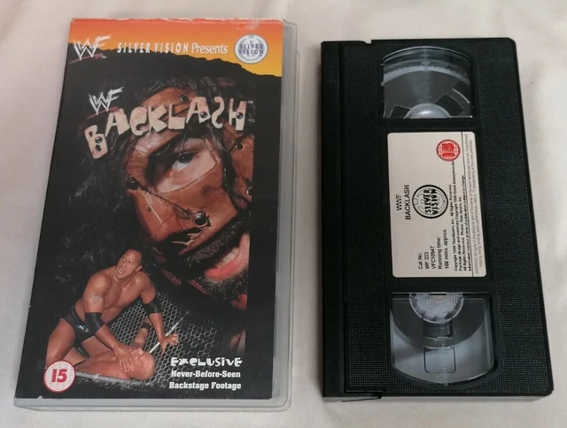 VHS VIDEO - WWE WWF Backlash Silver Vision VHS 1999 Rock Stone Cold ...