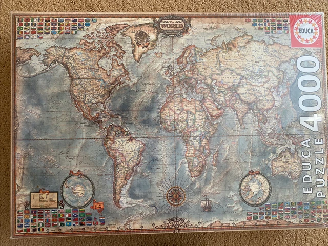 EDUCA BRAND WORLD Political Map Of The World 4000 Piece Puzzle 14827 NEW EUR 27,37 - PicClick FR