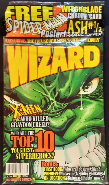 WIZARD MAGAZINE JUNE 1997 The HULK .complete Package $40.00 - PicClick CA