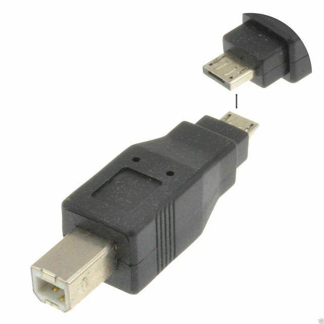 ADAPTATEUR CONVERTISSEUR DE Prise Male USB B Type Pour Prise Male Micro ...