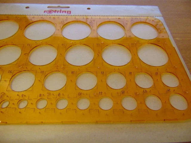 ROTRING ART R 840 632 Drawing Circle Template From 1.0mm To 36mm Made ...