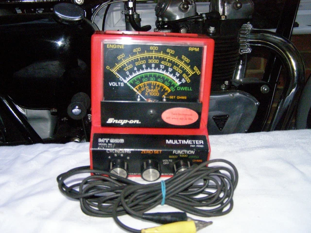 VINTAGE SNAP-ON MT926 Multimeter Electrical Tester Ohm Volts Dwell Rpm ...