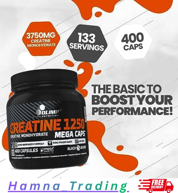 CREATINE MONOHYDRATE CAPSULES 400 Pack Muscle Strength Workout Support ...