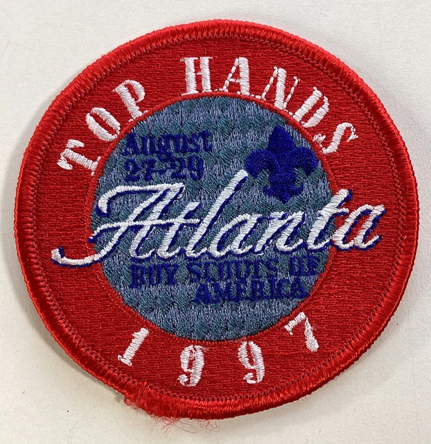 BSA BOY SCOUTS OF AMERICA patch vintage 1997 Atlanta Géorgie Top Hands ...