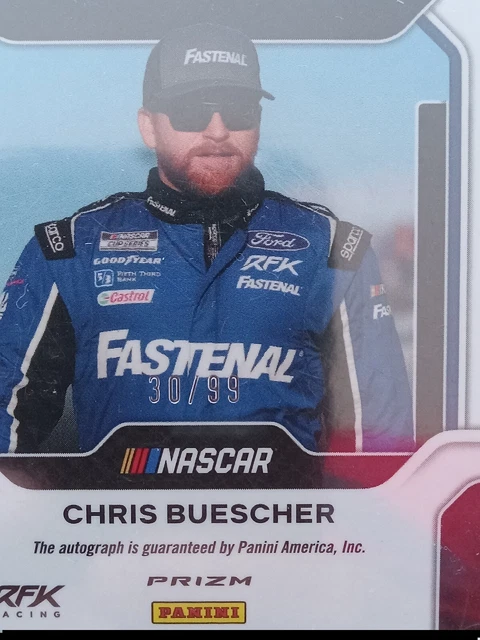 CARTE NASCAR CHRIS BUESCHER 2022 Spotlight Signature REACTIVE PRIZM ...