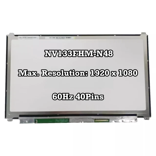 NV133FHM-N48 1920X1080 FHD Schermo LCD Portatile 13,3 Pollici 40 Pin ...